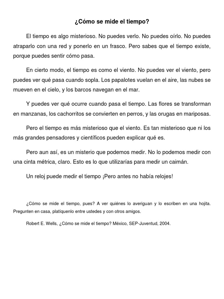 Cómo se mide el tiempo | PDF