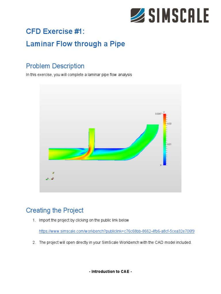 CFD Exercise #1 - Laminar Flow Through A Pipe | PDF | Computational ...