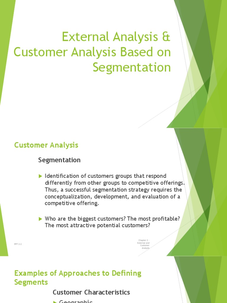 External Analysis & Segmentation | PDF | Market Segmentation ...