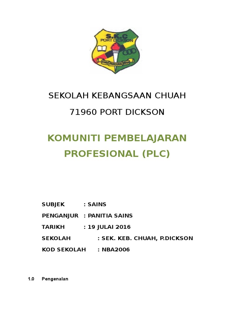 Pelaporan PLC Sains | PDF