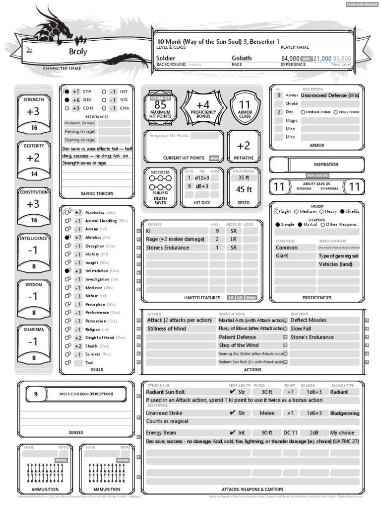 Broly | PDF | Dungeons & Dragons | Grappling