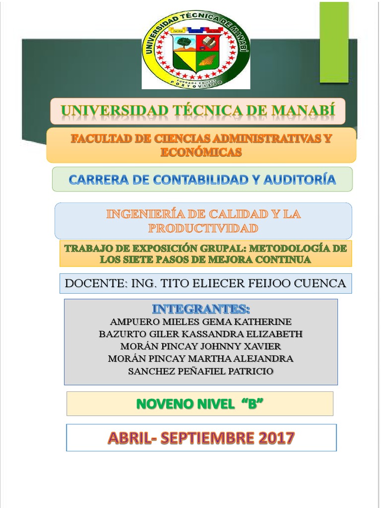 Informe De 7 Pasos De Mejora Continua Descargar Gratis Pdf Calidad