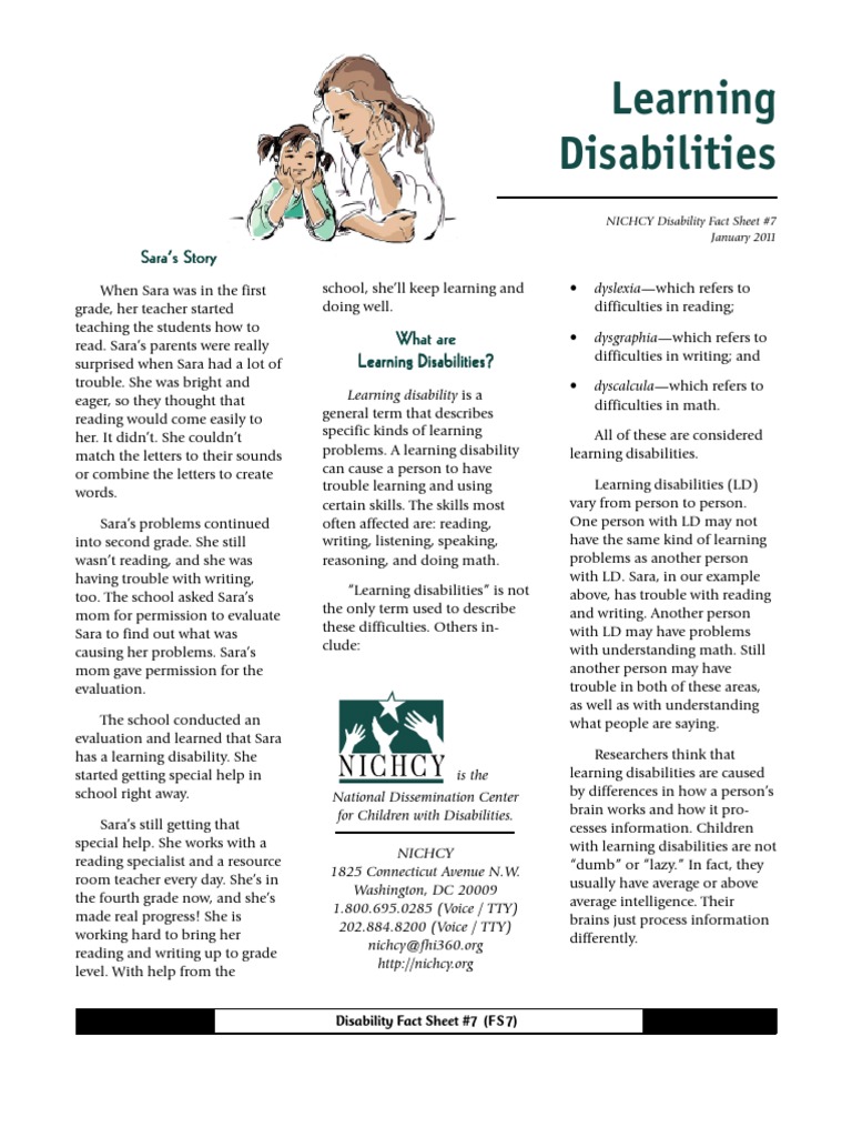 Learning Disabilities | PDF | Learning Disability | Individualized ...