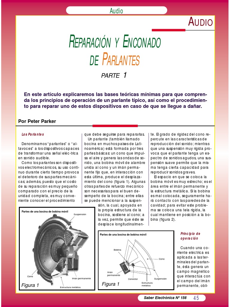 Conexiones y reparación de parlantes | PDF | Altoparlante | Imán
