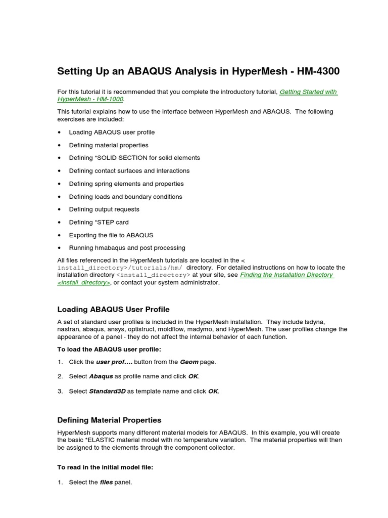FEA Analysis | PDF | Menu (Computing) | Parameter (Computer Programming)