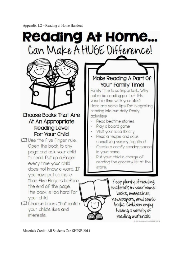 Reading at Home 1 2 | PDF