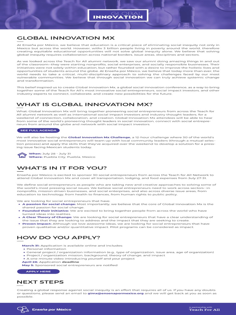 Global Innovation Week | Download Free PDF | Social Entrepreneurship ...