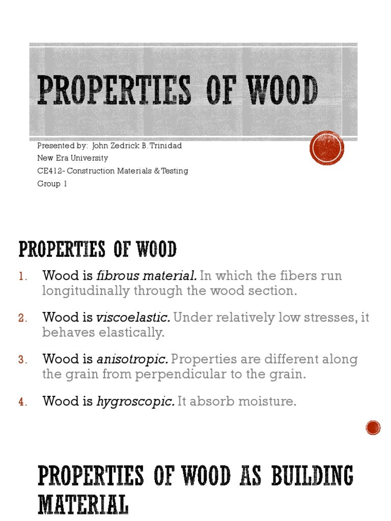 Wood Properties for Construction Students | PDF | Wood | Lumber