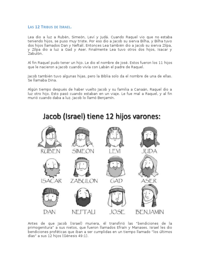 Las 12 Tribus de Israel | PDF | Jacob | Gente del Antiguo Testamento