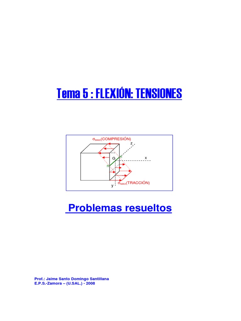 Problemas Resueltos Tema5-Flexion y Tensiones PDF | PDF