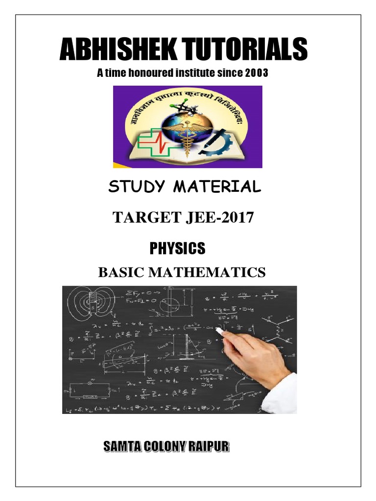 Abhishek Tutorials: Study Material | PDF | Science | Teaching Mathematics