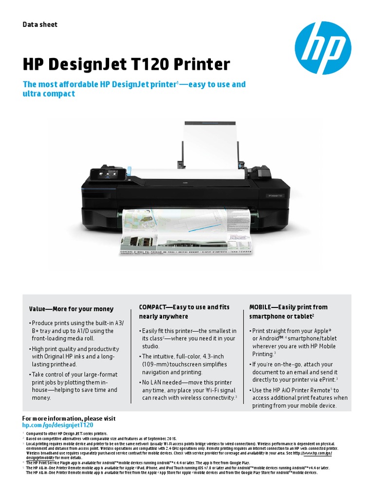 HP Designjet T120 Printer: The Most Affordable HP Designjet Printer ...
