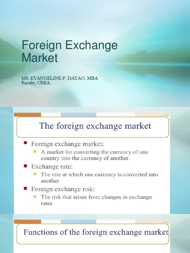 Foreign Exchange Market | PDF