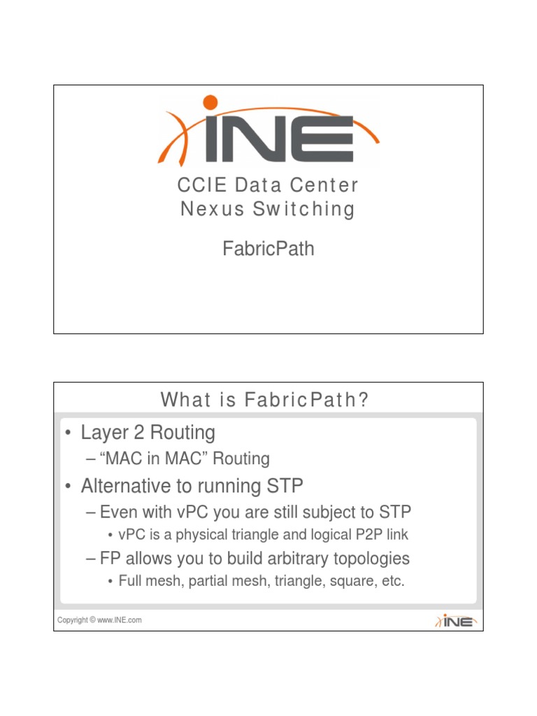 Ccie Data Center Nexus Switching: Fabricpath | PDF | Network Switch ...