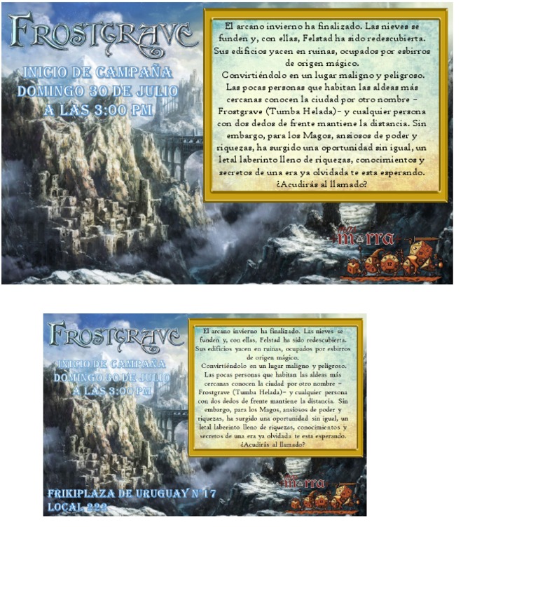 Magos: Aventura en Frostgrave | PDF