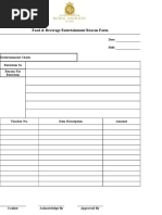 Complimentary Room Request Form | PDF