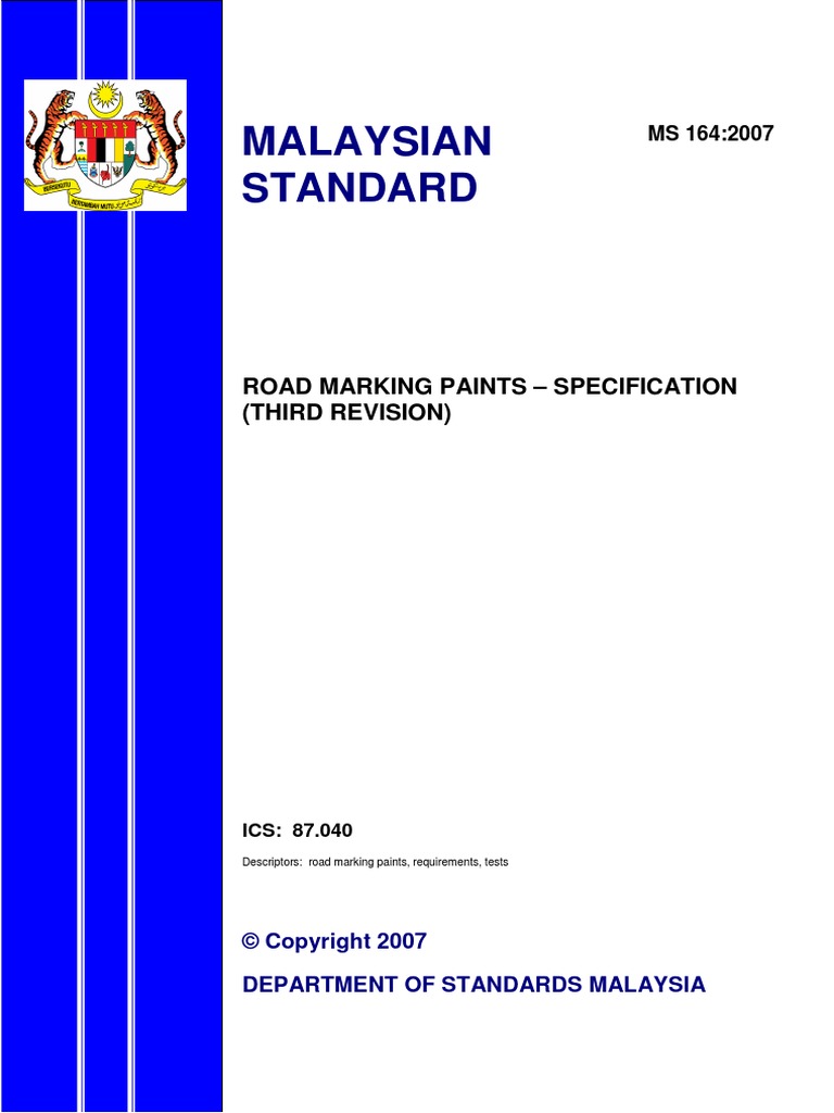 Ms 164 2007-Road Marking Paints - Specification (Third Revision ...