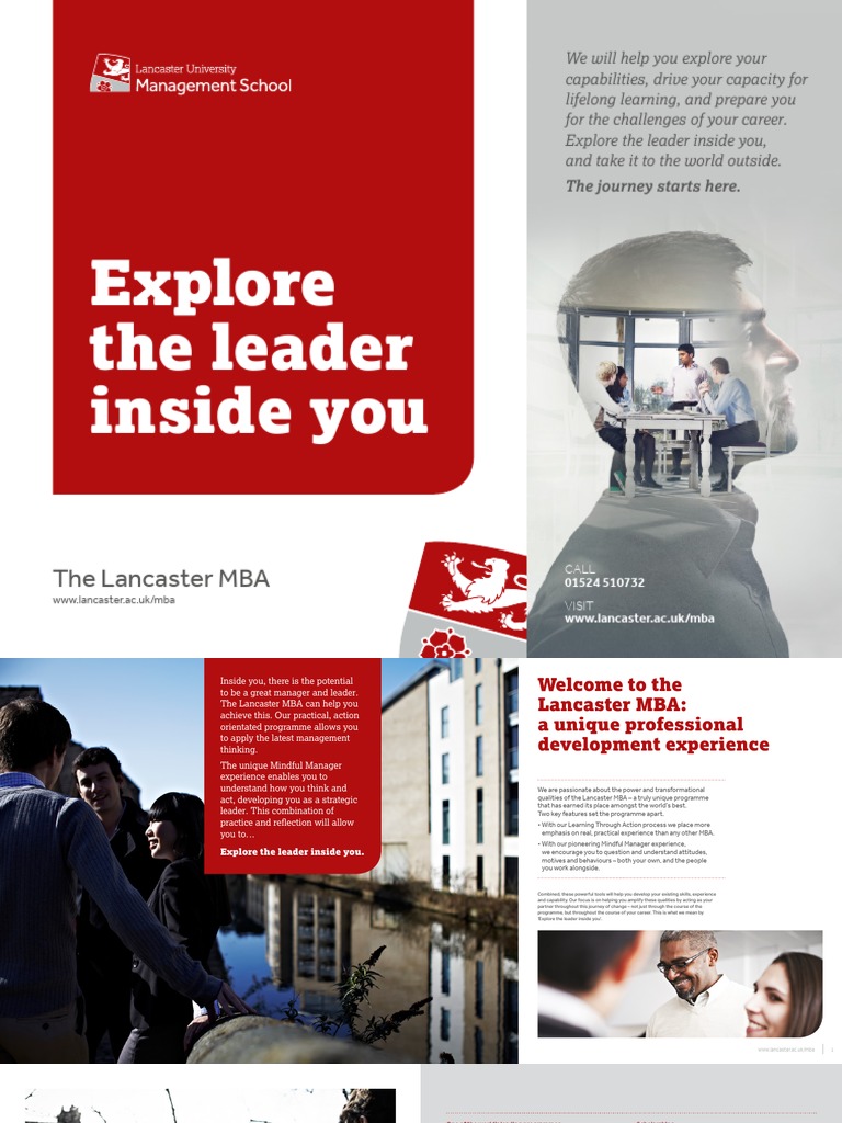 Lancaster MBA Brochure | PDF | Master Of Business Administration ...