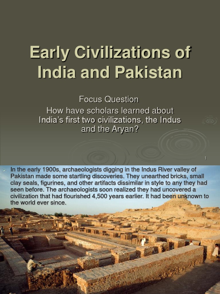 Early Civilizations of India and Pakistan | PDF | Indian Subcontinent ...