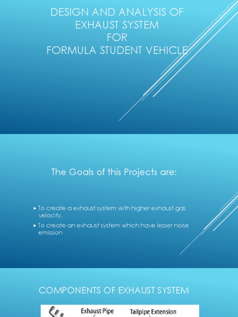 Flow Simulation of Exhaust System For A Formula Student Vehicle | PDF