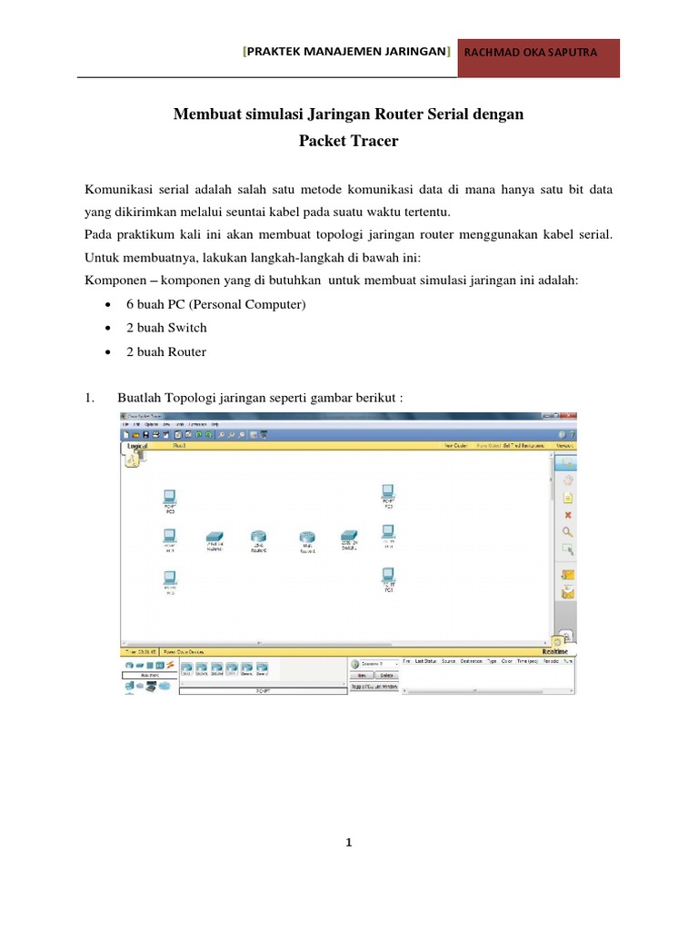 Membuat Simulasi Jaringan Router Serial Dengan Packet Tracer | PDF