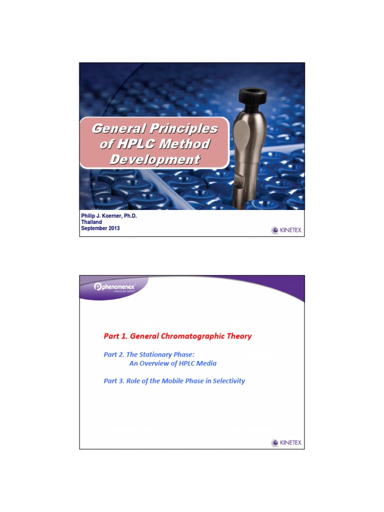 General Principles of HPLC Method Development | PDF | High Performance ...