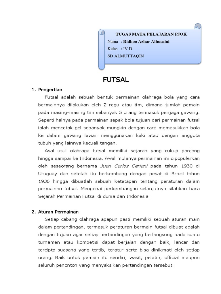 Peraturan FUTSAL | PDF