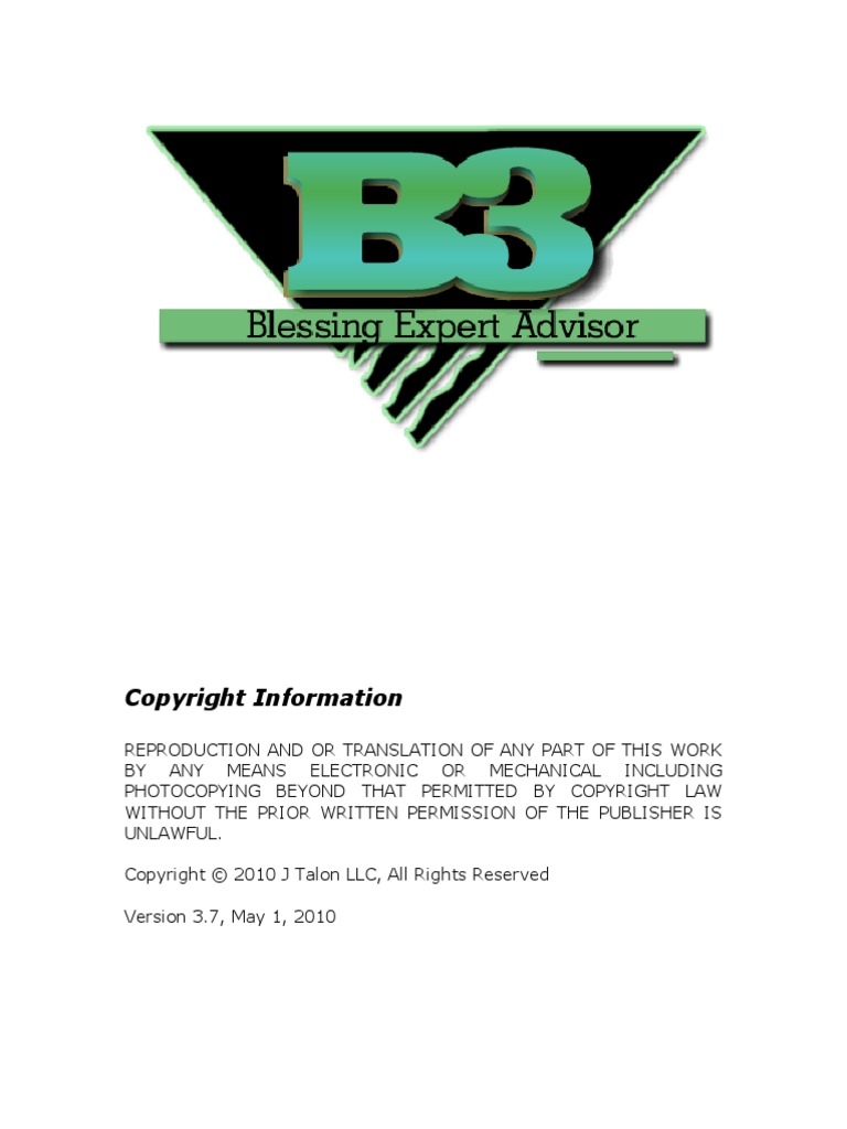 Blessing 3 v3.7 Manual PDF | PDF | Order (Exchange) | Futures Contract