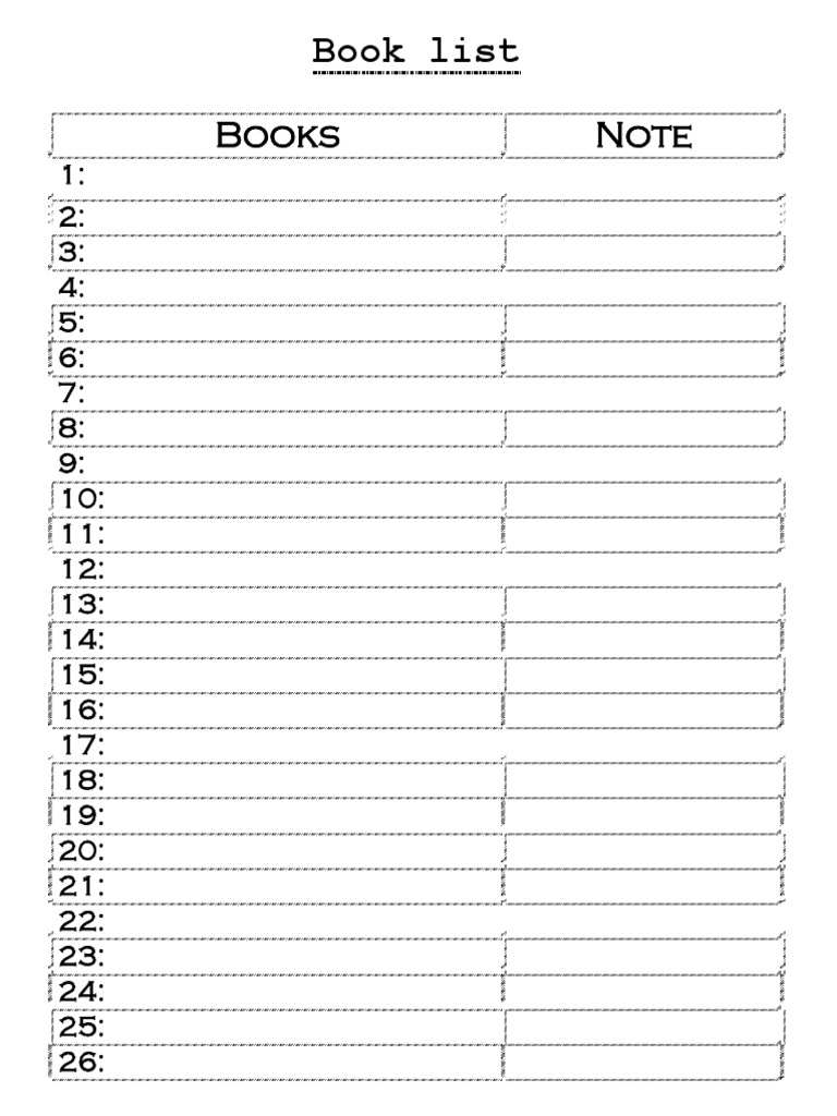 Books Note: Book List | PDF