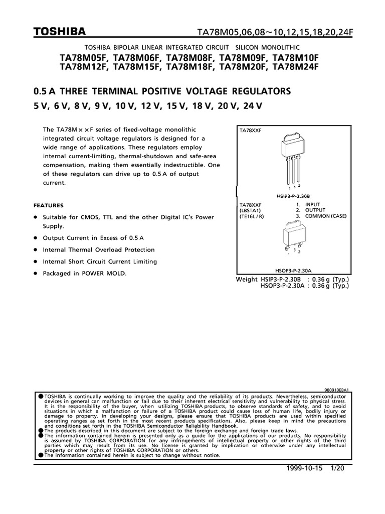 78M05 Transistor Regulador Voltaje PDF | PDF
