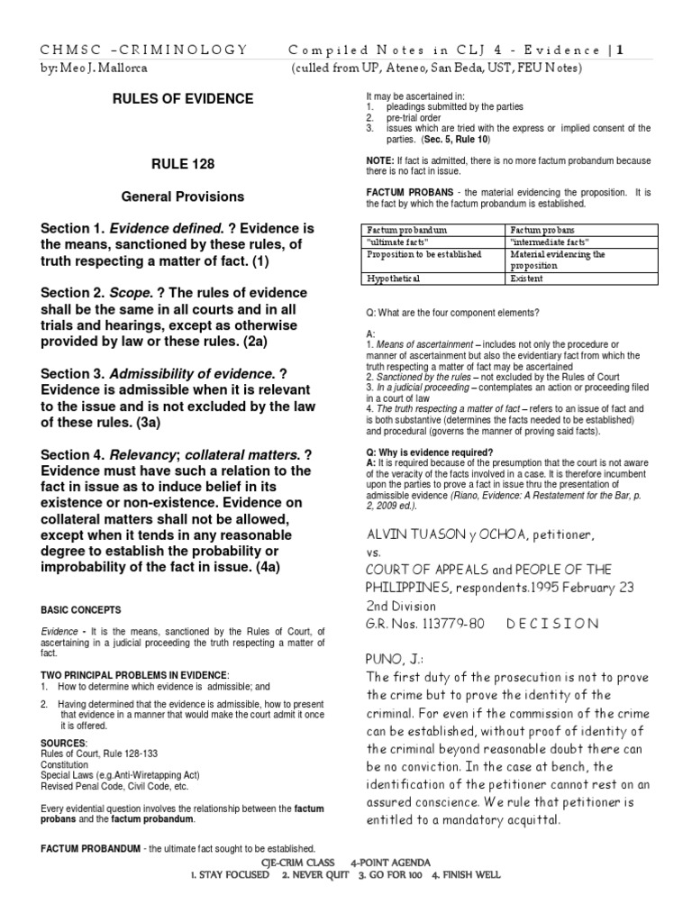 Analysis of Evidence in a Robbery and Carnapping Case Highlighting the ...
