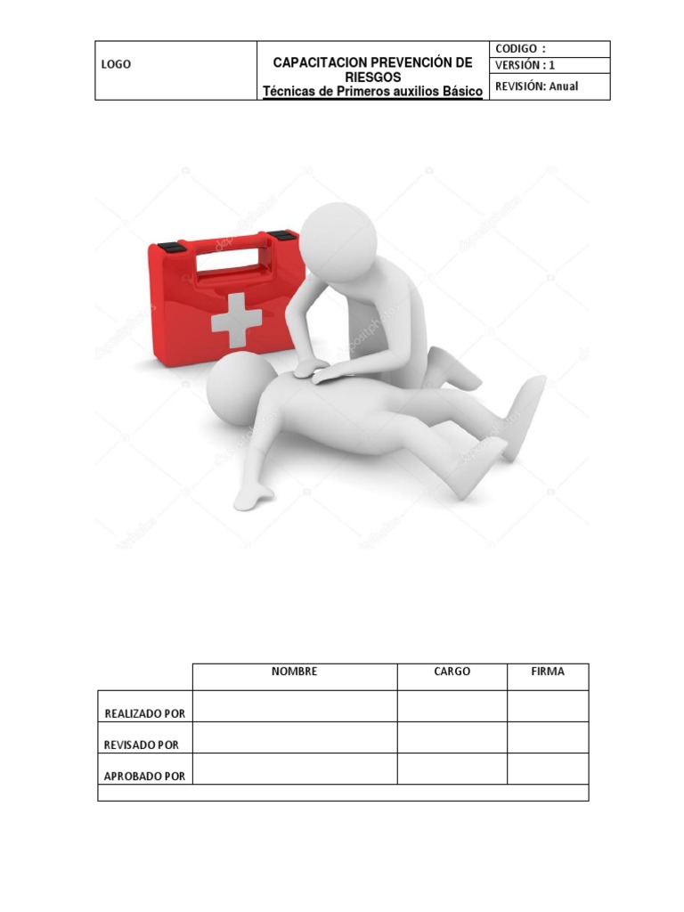 Capacitación Primeros Auxilios | PDF | Herida | Reanimación cardiopulmonar