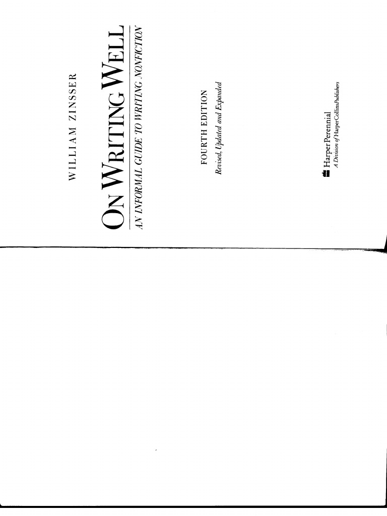 On Writing Well (William Zinsser) | PDF