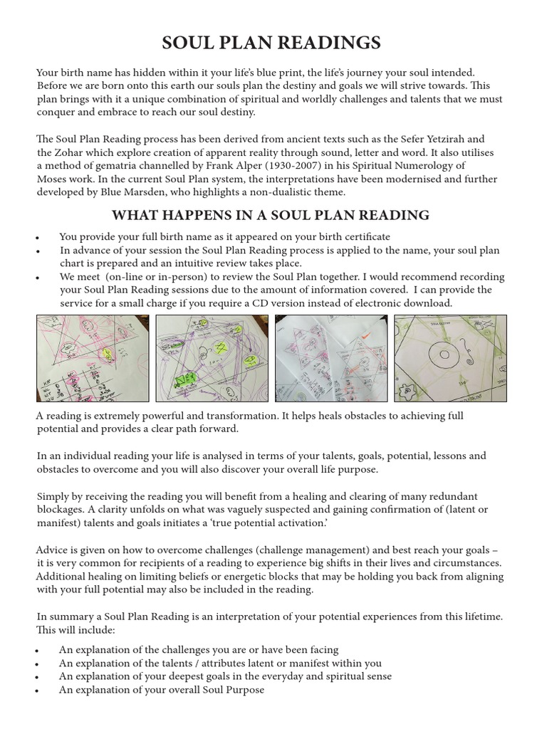 Discover Your Soul's Blueprint With a Soul Plan Reading | PDF | Soul ...
