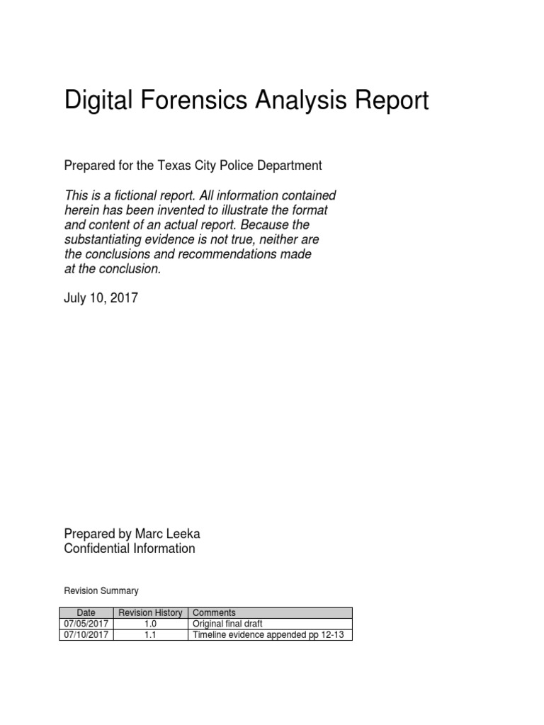 Digital Forensics Report on Cyberbullying | PDF | Digital Forensics ...
