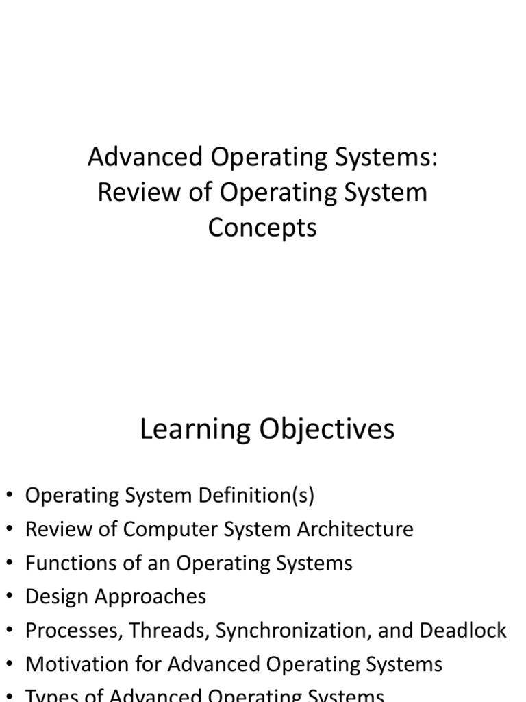 Review of OS Concepts | PDF | Process (Computing) | Scheduling (Computing)
