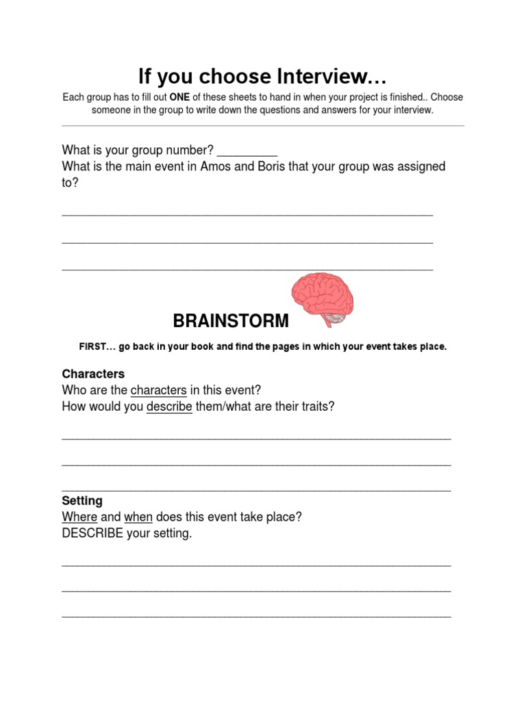 If You Choose Interview : Brainstorm | PDF | Puppets | Actor