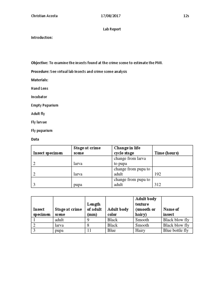 Lab Report Biology | PDF