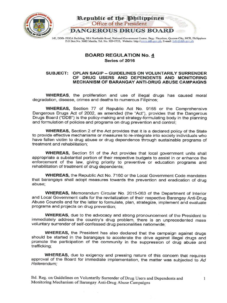 Board Regulation No. 4