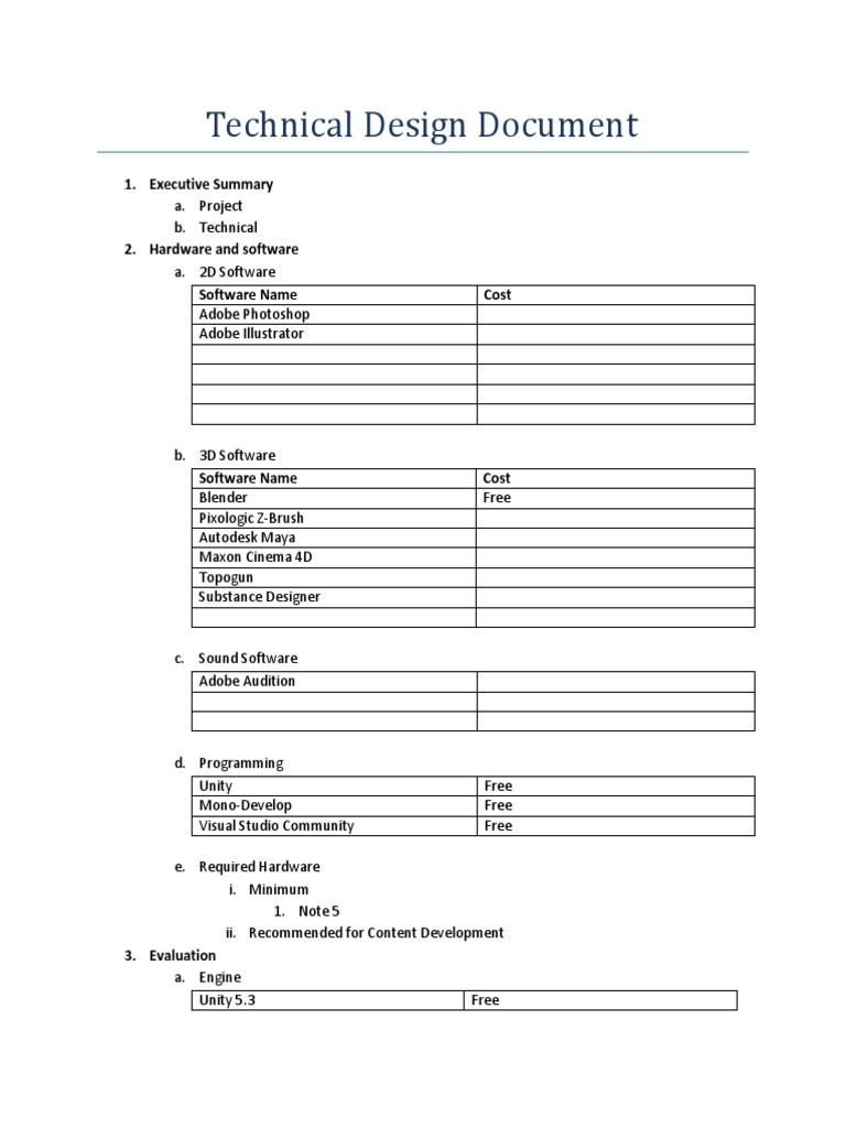 Project Earth - Technical Design Document | Download Free PDF ...