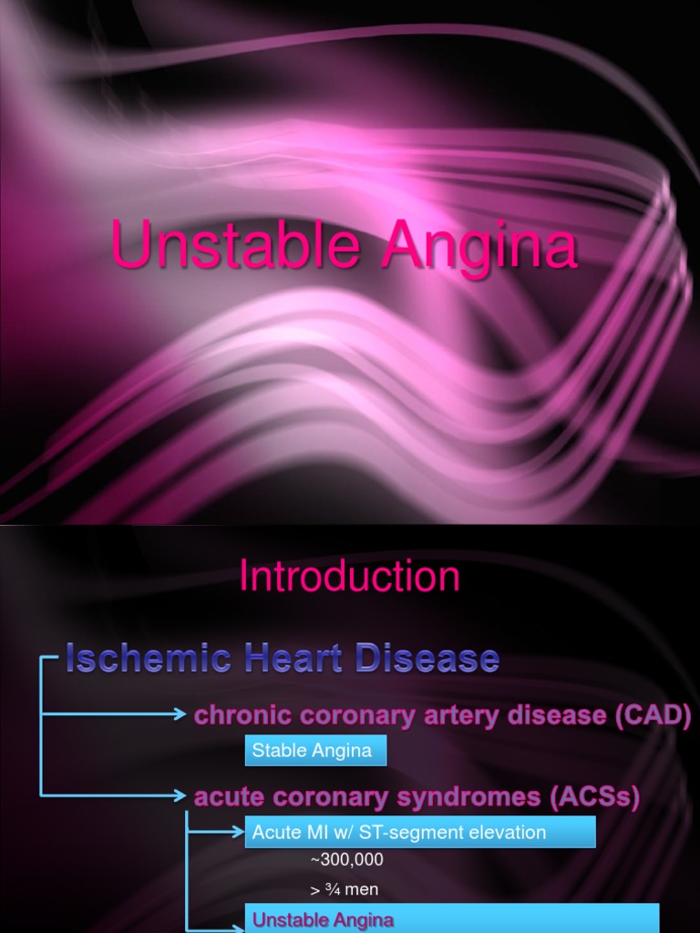 Unstable Angina | Download Free PDF | Angina Pectoris | Cardiovascular ...