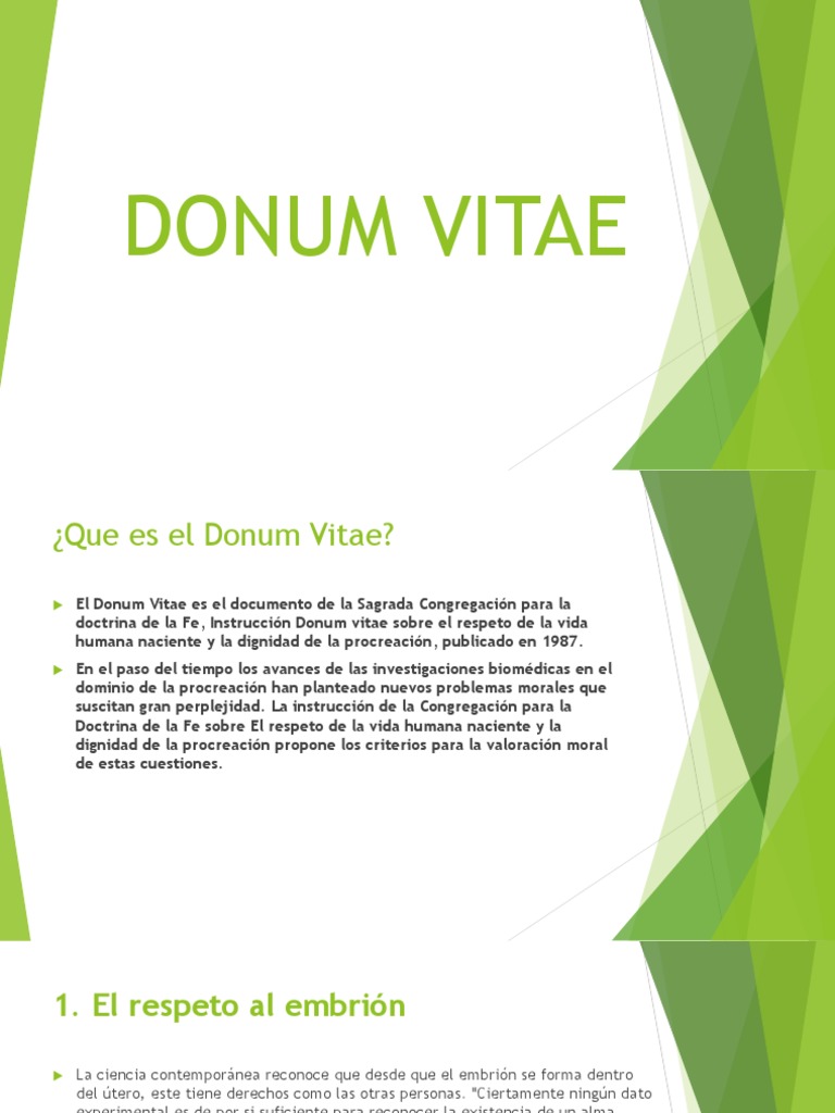 Donum Vitae | PDF | Moralidad | Dignidad