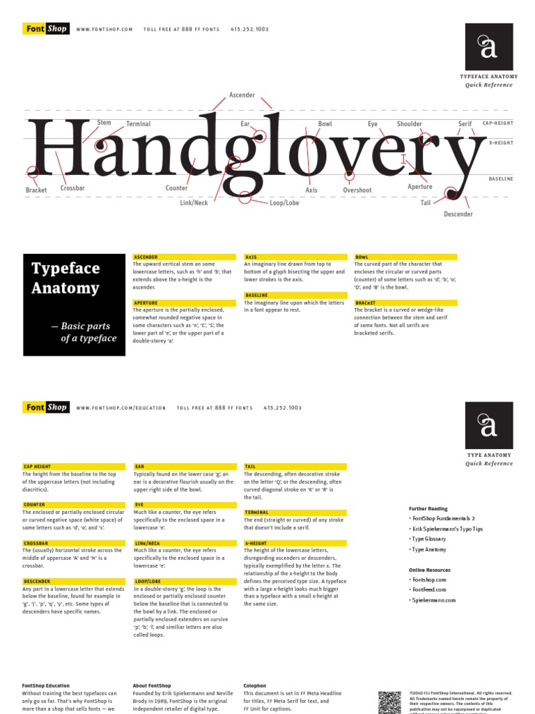 Typeface Anatomy | Download Free PDF | Typefaces | Communication Design