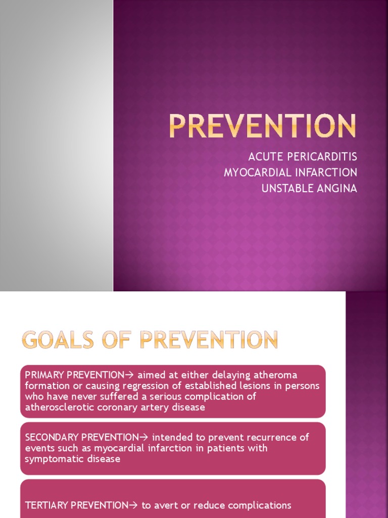 Acute Pericarditis Myocardial Infarction Unstable Angina | PDF ...