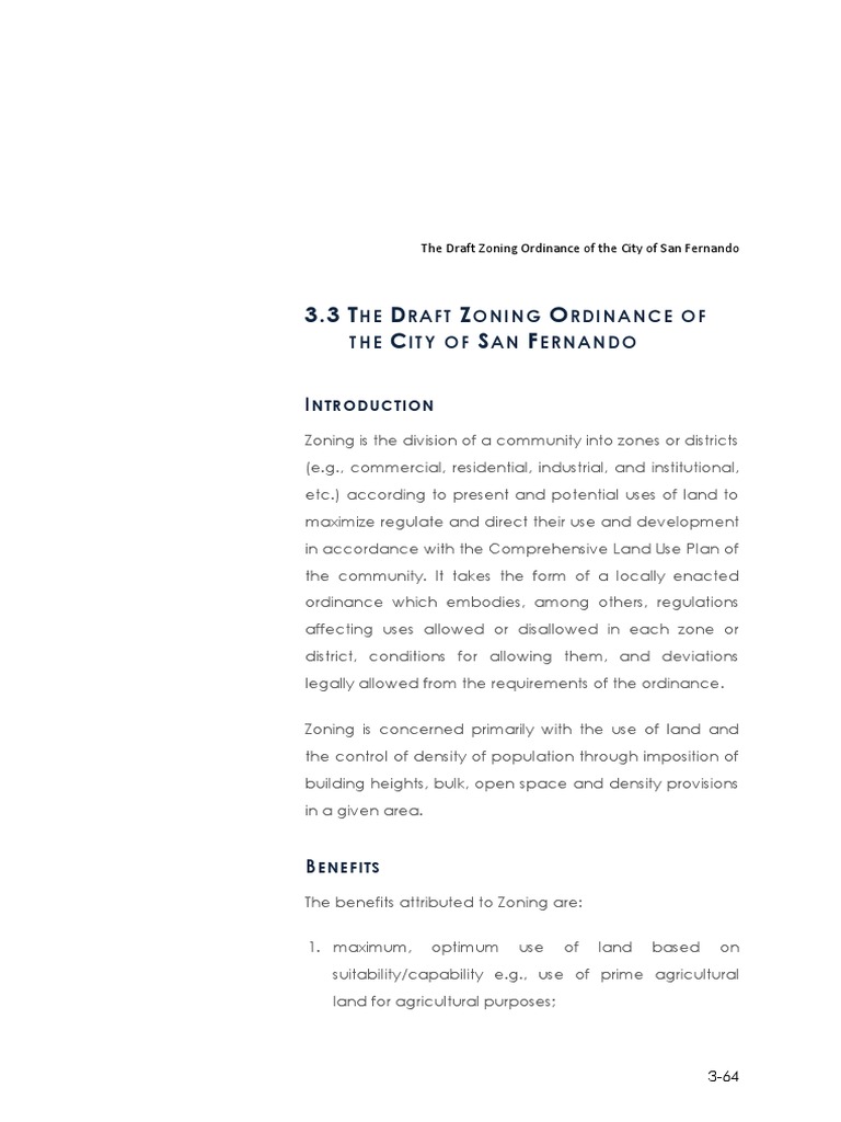 San Fernando Draft Zoning Ordinance | PDF | Zoning | Textiles