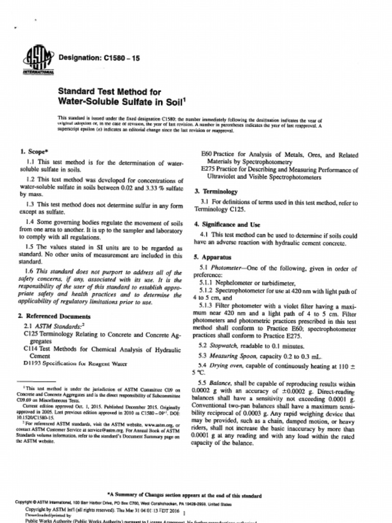 Astm C1580-15 | PDF