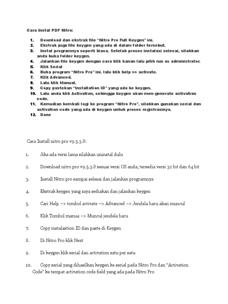 Cara Instal PDF Nitro | PDF