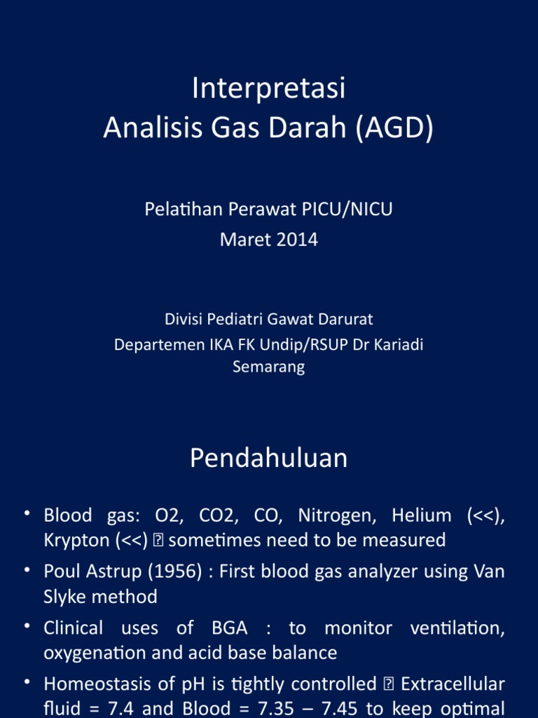 Interpretasi AGD Utk Perawat | PDF | Sains & Matematika