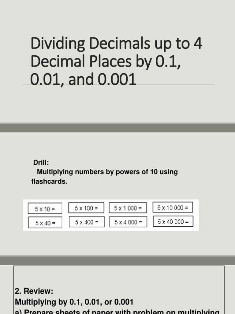 Dividing Decimals to Four Places | PDF | Arithmetic | Numbers