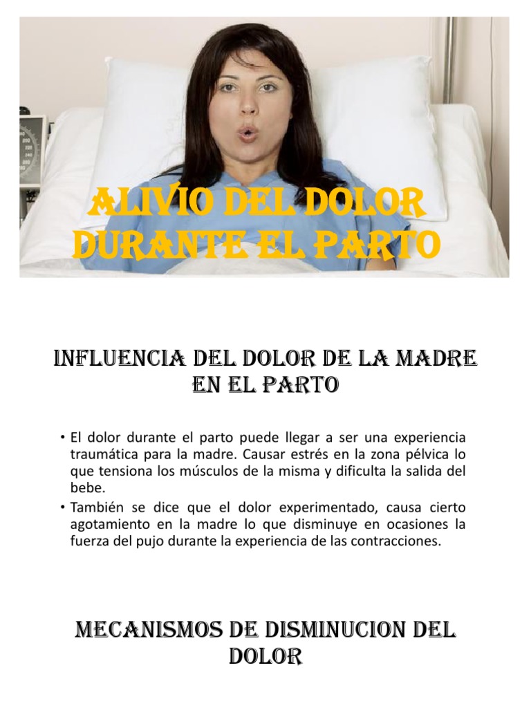 Alivio Del Dolor Durante El Parto | PDF | Parto | Dolor